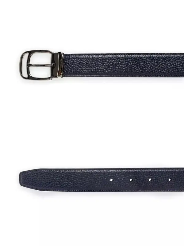FERRAGAMO Reversible Grained Calf Leather Belt