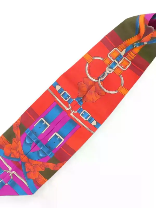 Hermès Logo-print Scarf - Red