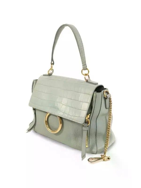 Chloé Crocodile-effect Ring Detail Shoulder Bag