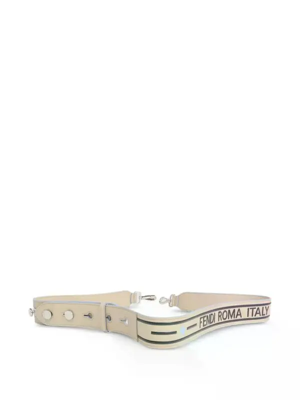 Fendi Leather Logo Print Shoulder Strap