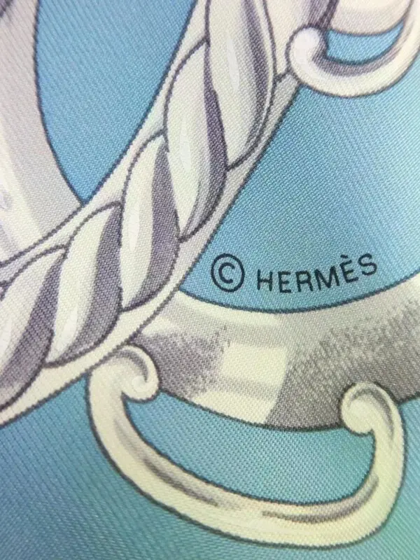 Hermès Silk Scarf - Blue