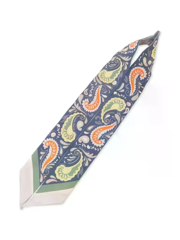 Hermès Twilly Guepards Bandana Scarf - Blue