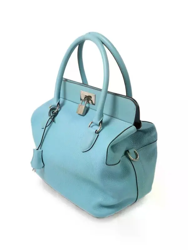 Hermès 26 Toolbox Clemence Tote Bag - Blue