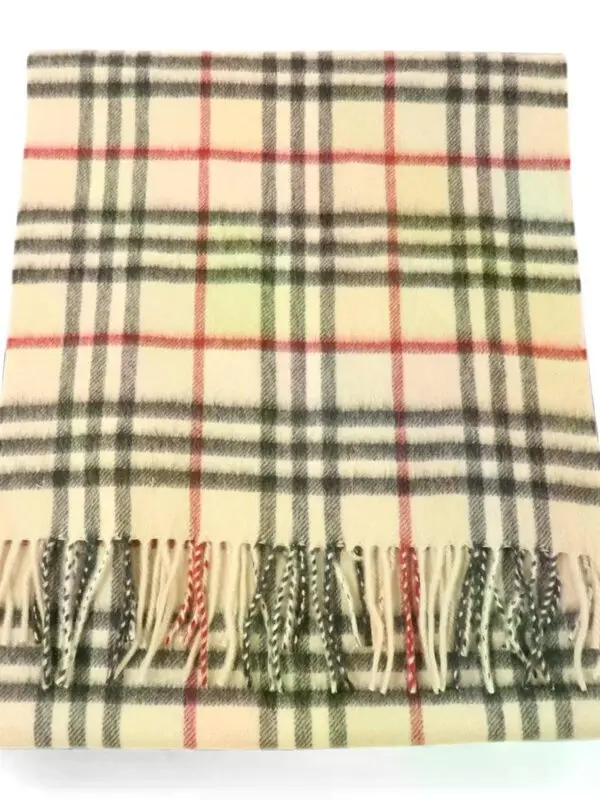 Burberry Check-pattern Fringed Scarf