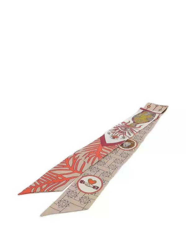 Hermès La Danse Des Amazones Twilly Scarf - Neutrals
