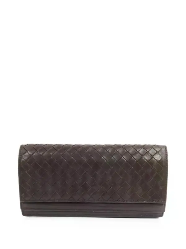 Bottega Veneta Intrecciato Leather Wallet - Brown