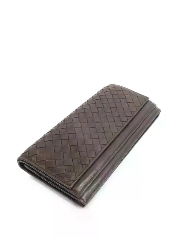 Bottega Veneta Intrecciato Leather Wallet - Brown