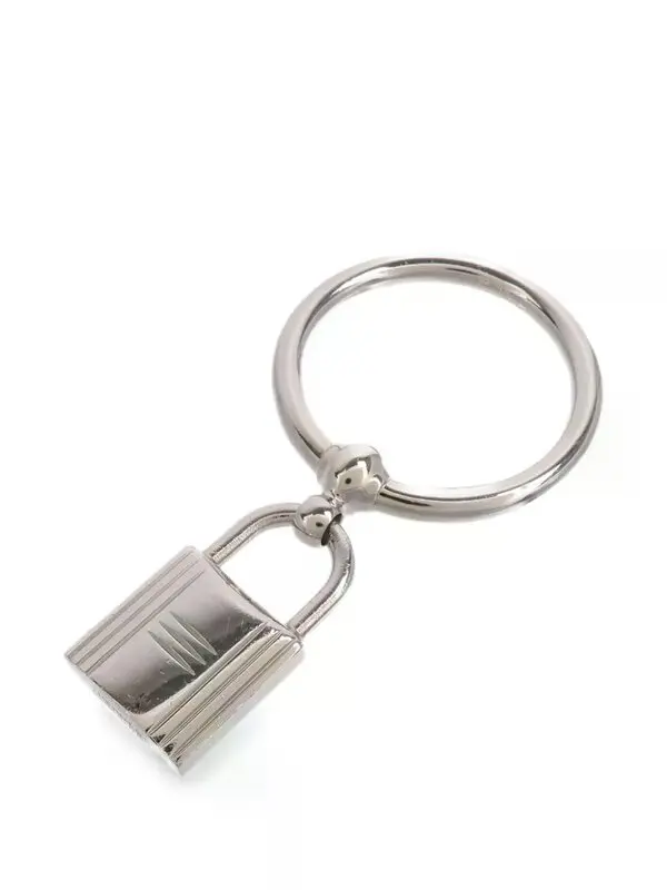 Hermès Tone Padlock Charm Ring - Silver