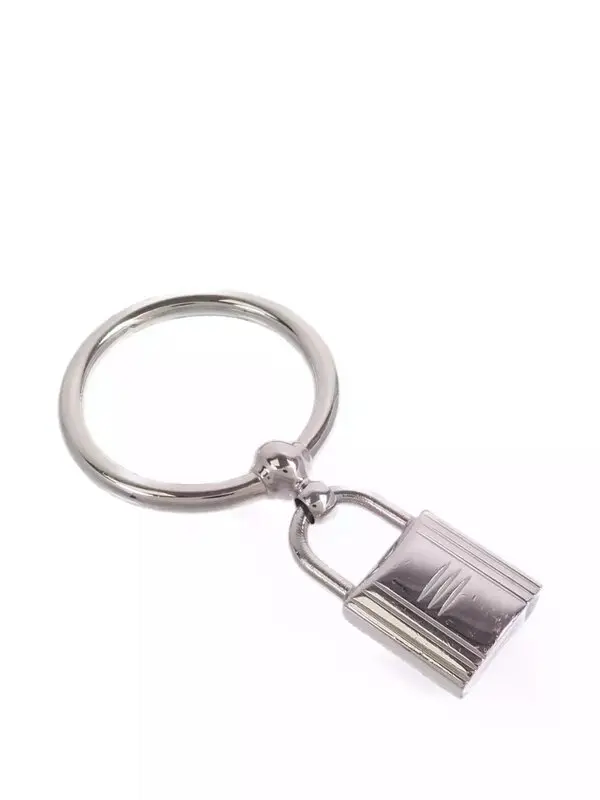 Hermès Tone Padlock Charm Ring - Silver