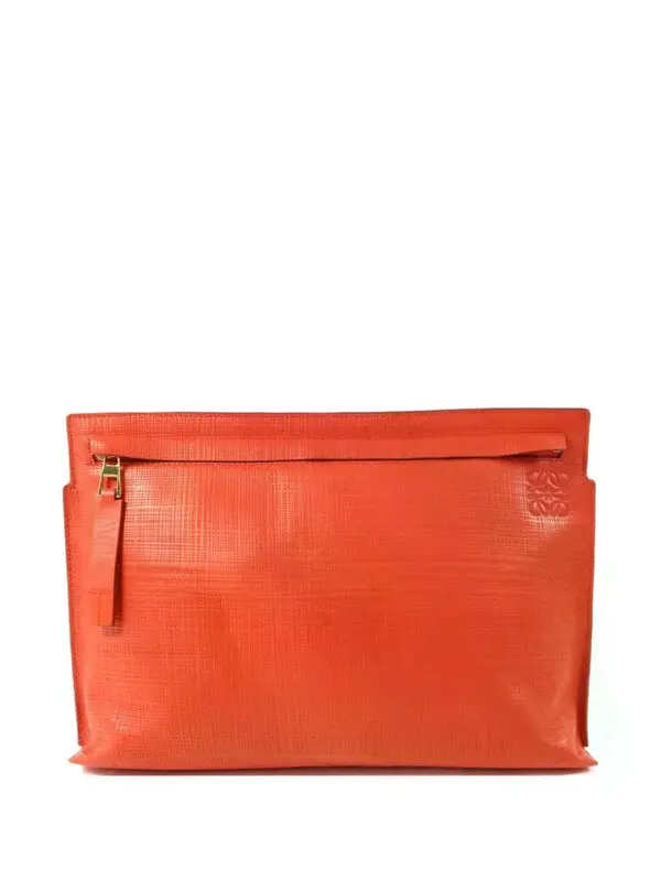 Loewe T Pouch Leather Clutch Bag