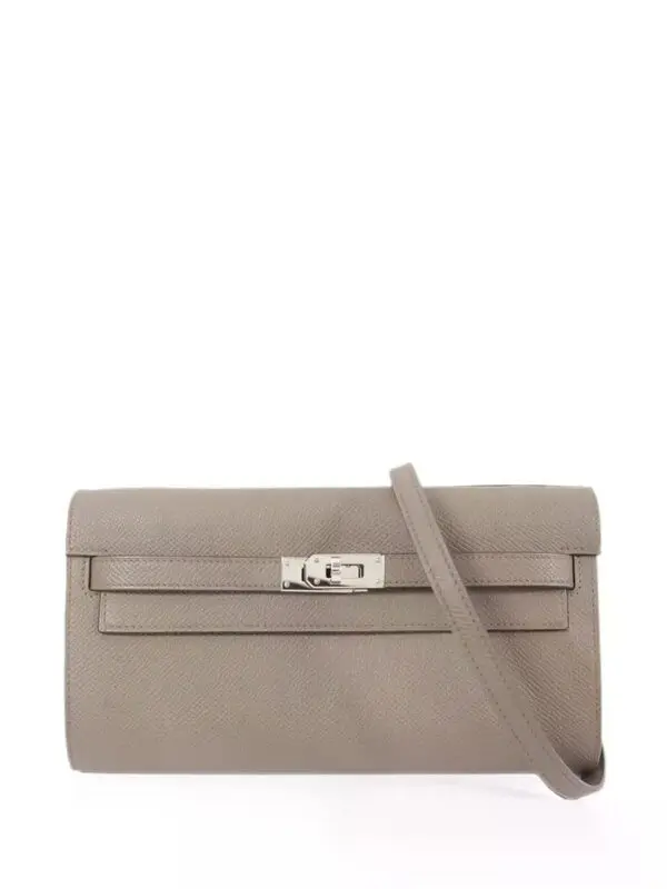 Hermès Kelly To Go Leather Shoulder Bag - Grey