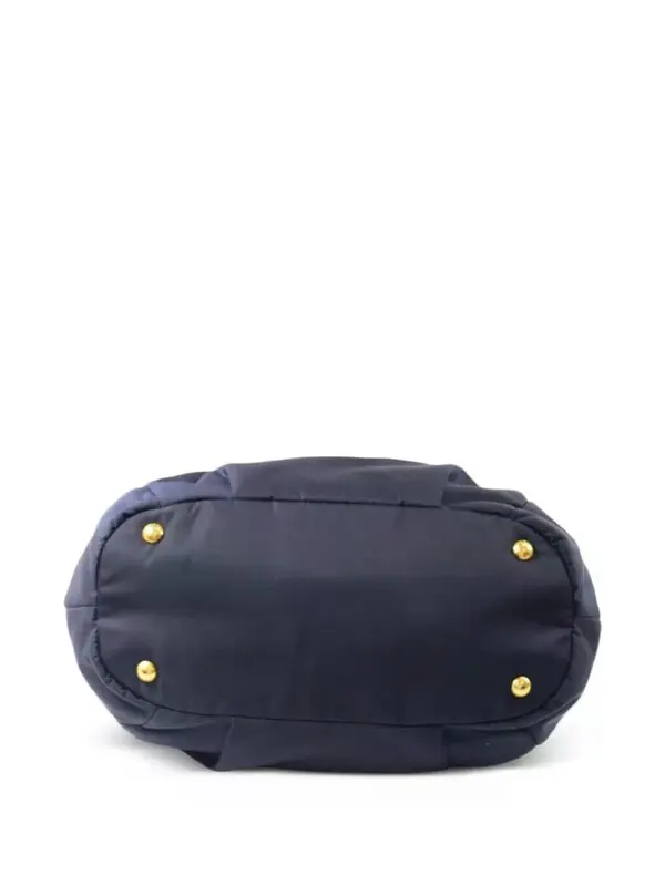 Prada Logo Plaque Two-way Tote Bag
