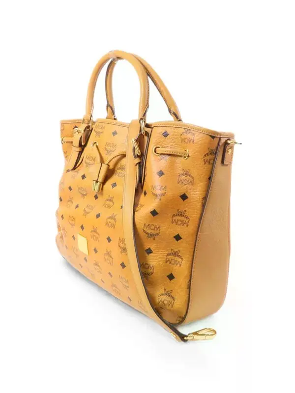 Mcm Logo Print Tote Bag