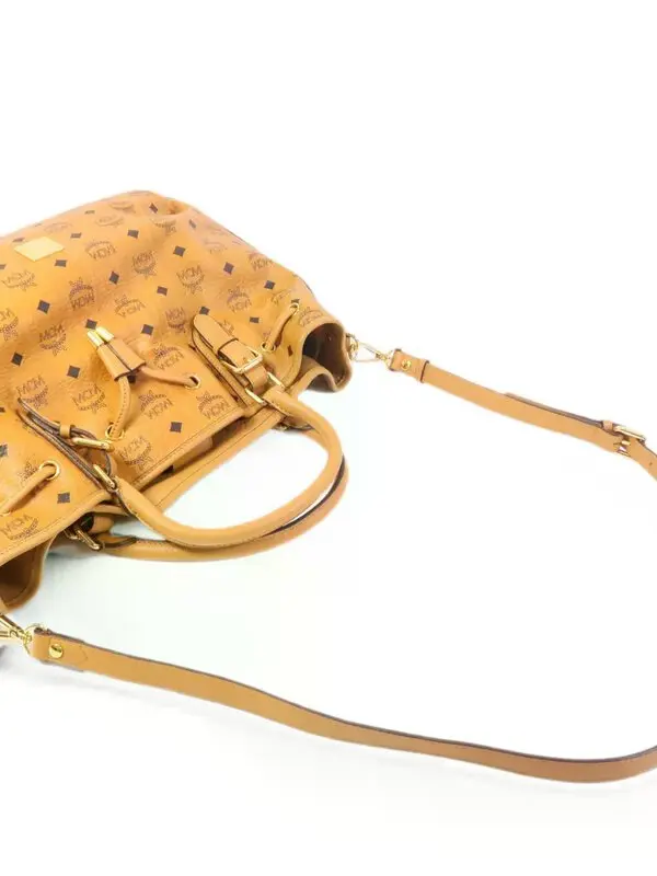 Mcm Logo Print Tote Bag