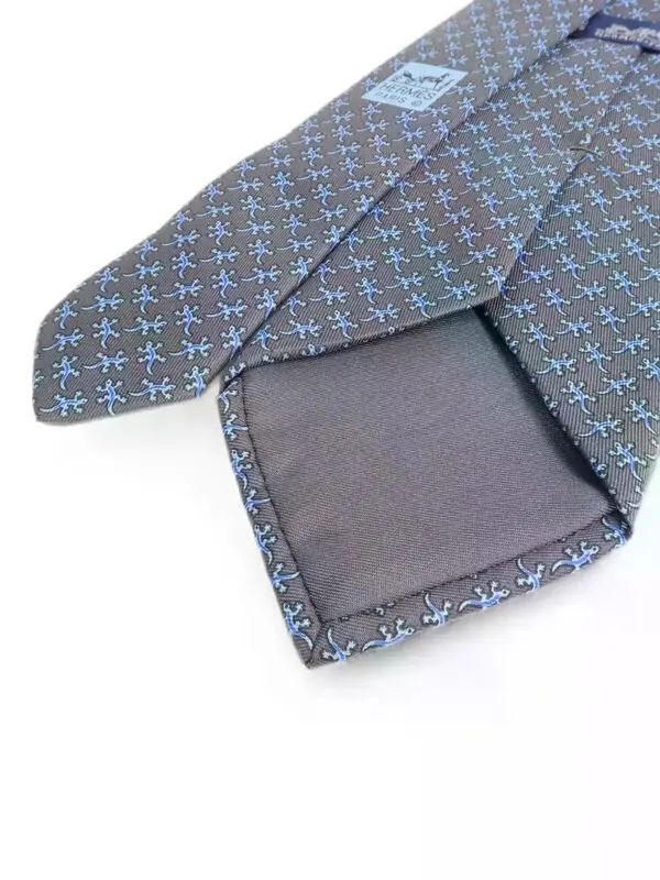 Hermès Silk Neck Tie - Grey