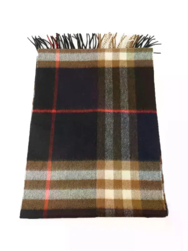 Burberry Check-print Fringed Scarf