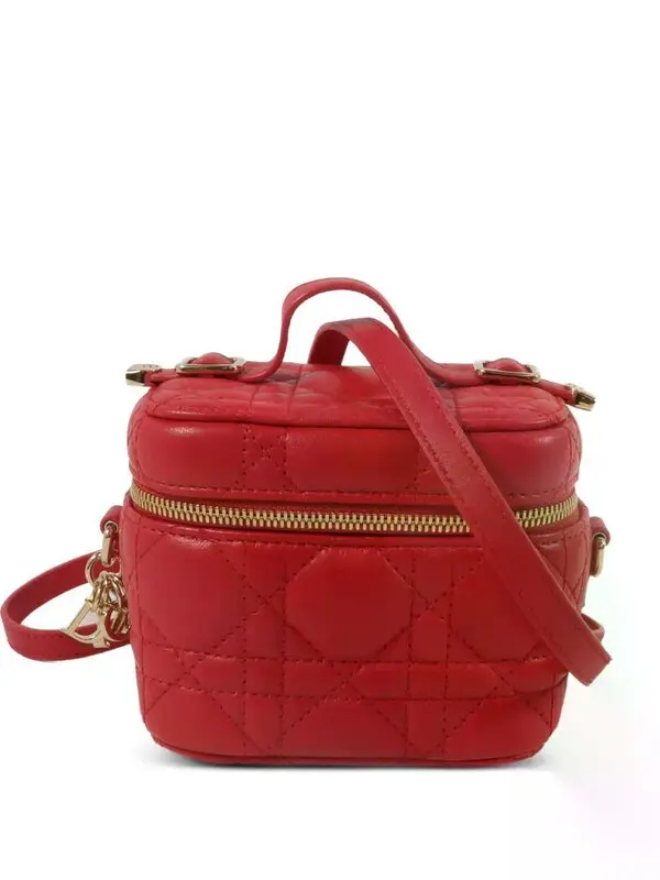 Dior Lady Quilted Shoulder Bag - Red