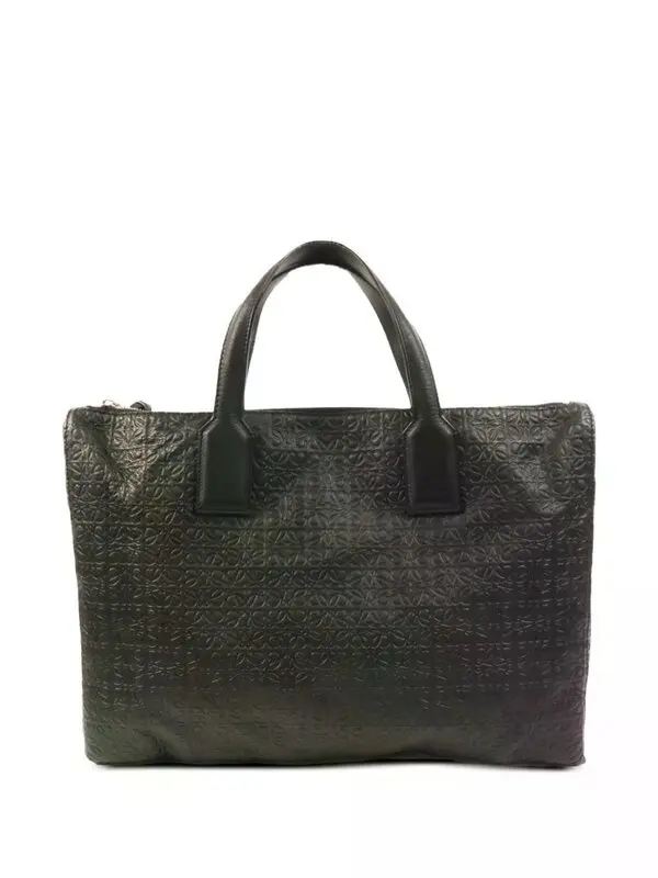 Loewe Anagram Embossed Leather Tote Bag