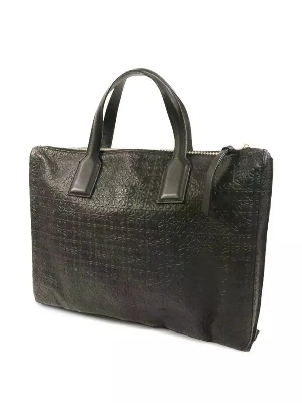 Loewe Anagram Embossed Leather Tote Bag