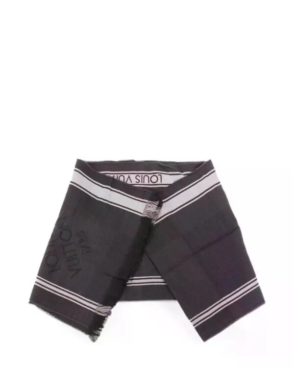LOUIS VUITTON Logo-print Wool Scarf
