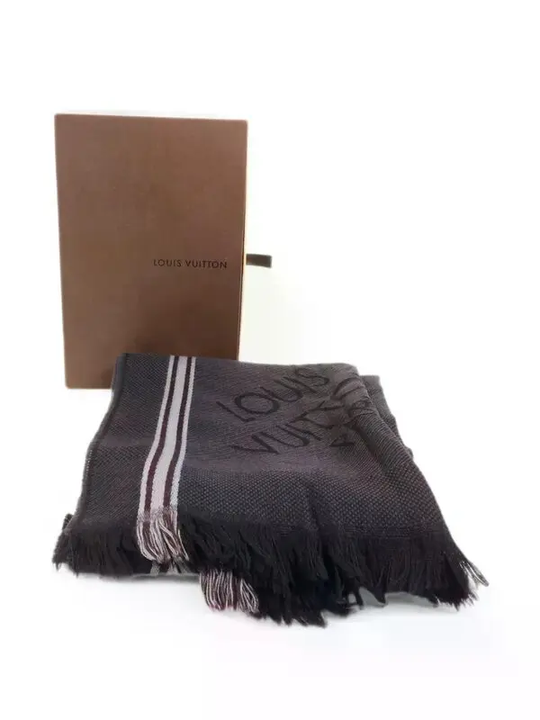 LOUIS VUITTON Logo-print Wool Scarf