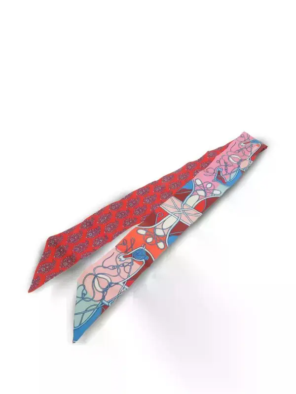 Hermès Twilly Printed Scarf - Red