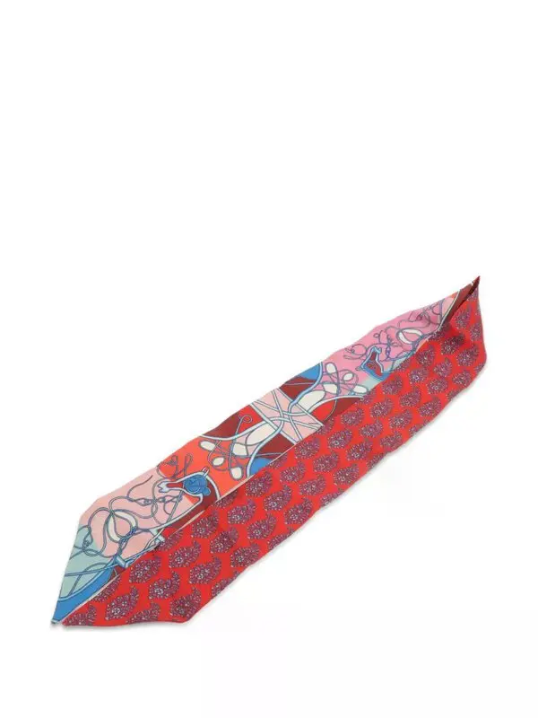 Hermès Twilly Printed Scarf - Red