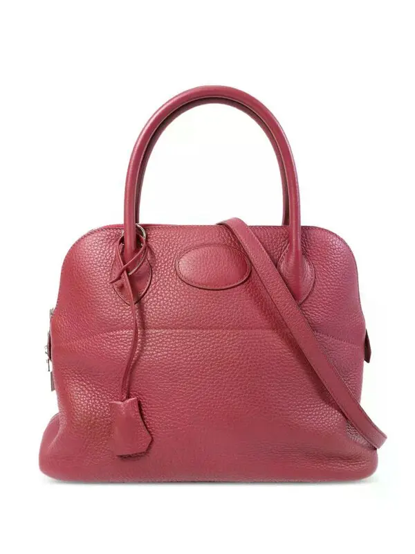 Hermès Bolide 31 Taurillon Clemence Leather Tote - Red