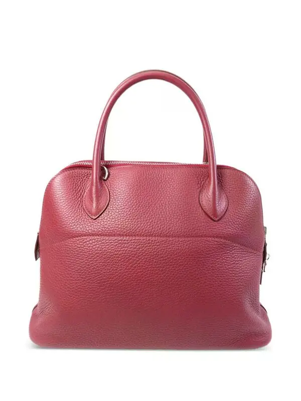 Hermès Bolide 31 Taurillon Clemence Leather Tote - Red