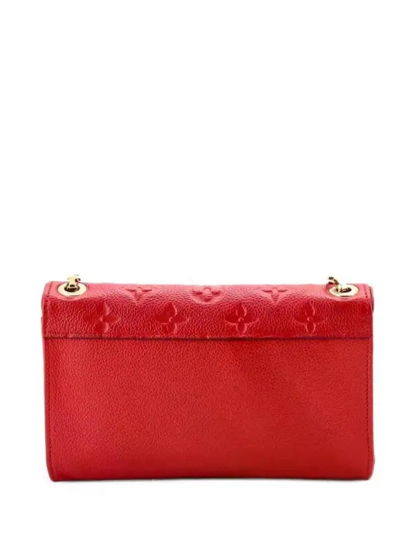 LOUIS VUITTON Saint Germain Pochette Monogram Empreinte Leather Shoulder Bag - Red