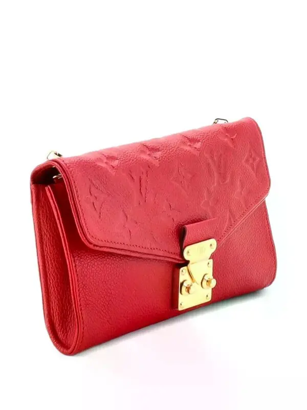LOUIS VUITTON Saint Germain Pochette Monogram Empreinte Leather Shoulder Bag - Red