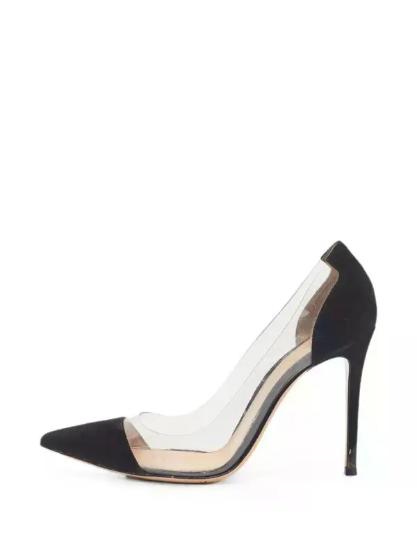 GIANVITO ROSSI Plexi Pointed-toe Pumps - Black