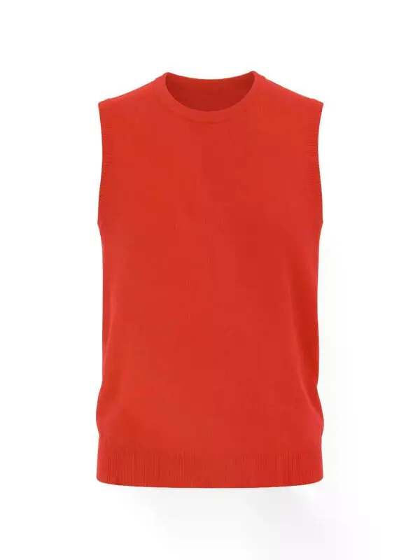 Malo Sleeveless Cashmere Sweater - Red
