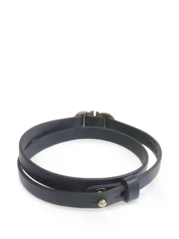 FERRAGAMO Gancini Leather Bracelet