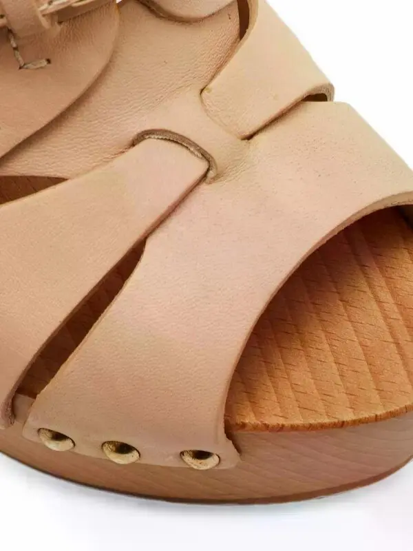 Dior Beige Leather Open Toe Heeled Sandals