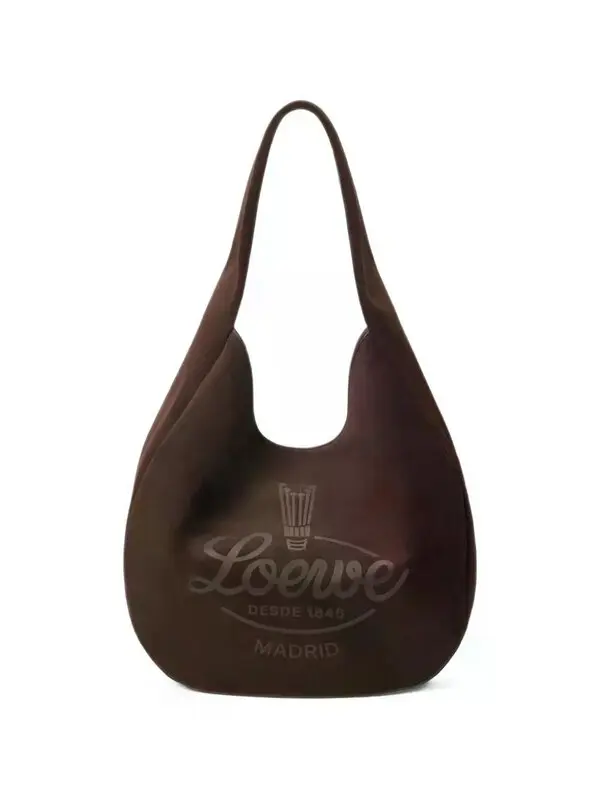 Loewe Logo-print Suede Tote Bag