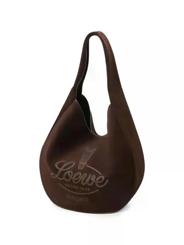 Loewe Logo-print Suede Tote Bag