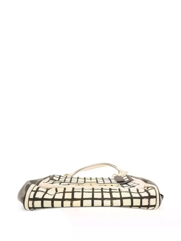 COACH VINTAGE Check Canvas Shoulder Bag