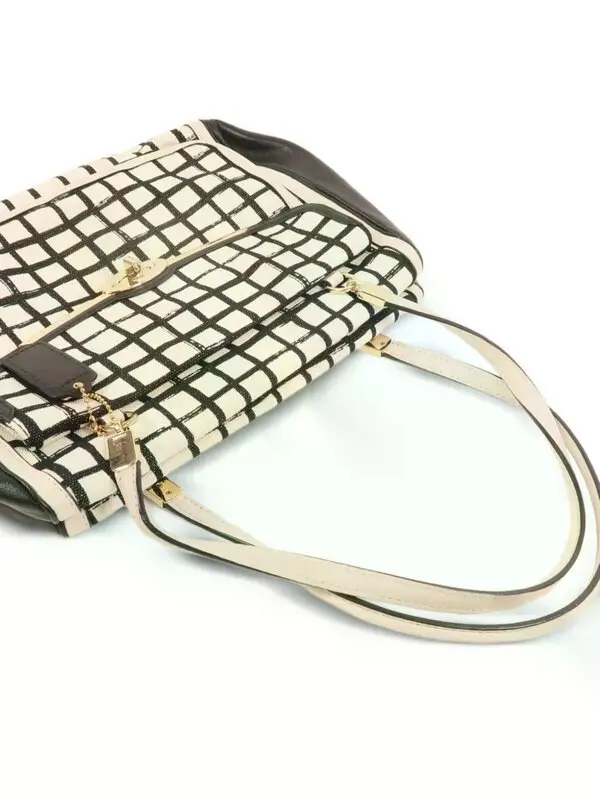 COACH VINTAGE Check Canvas Shoulder Bag