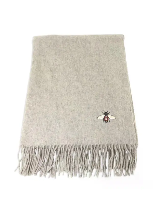 Gucci Gg Bee Scarf - Grey