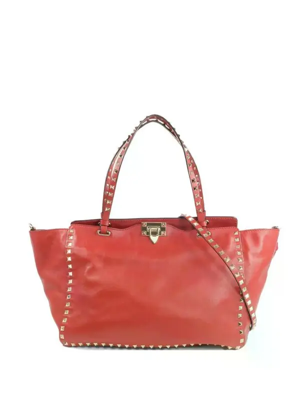 Valentino Garavani Rockstud Double Handle Tote Bag - Red