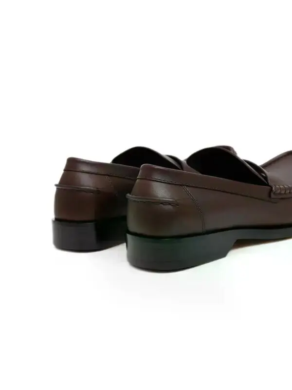 Loewe Bobine Loafers In Dark Leather