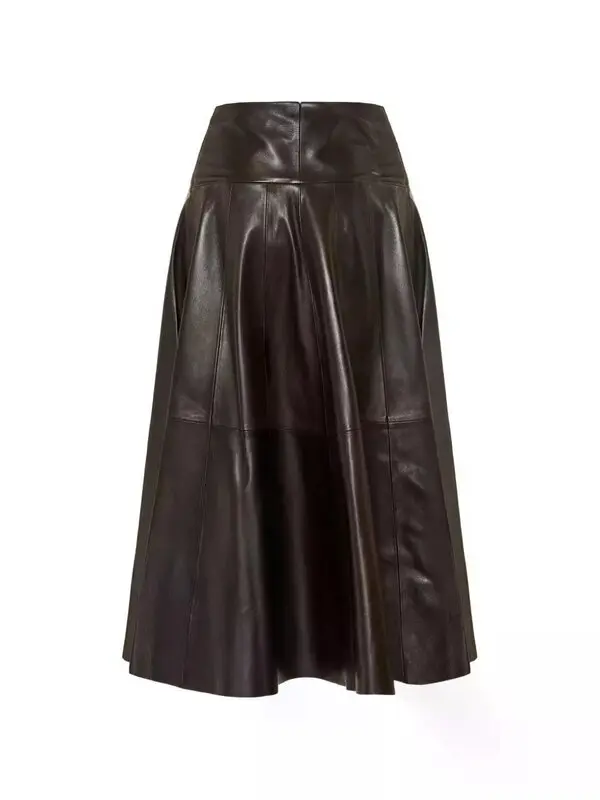 Nour Hammour Panelled Leather Skirt