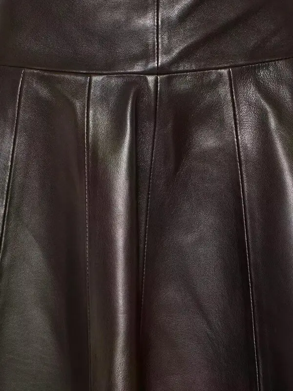 Nour Hammour Panelled Leather Skirt