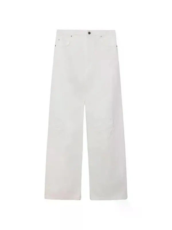 Loewe Anagram Embroidered Baggy Jeans - White