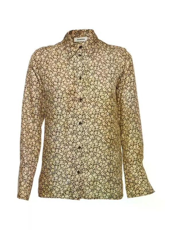 Sandro Floral Print Button-up Shirt