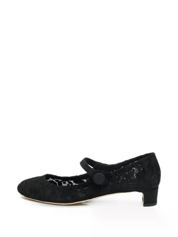 Dolce & Gabbana Lace Floral Mary Jane Pumps