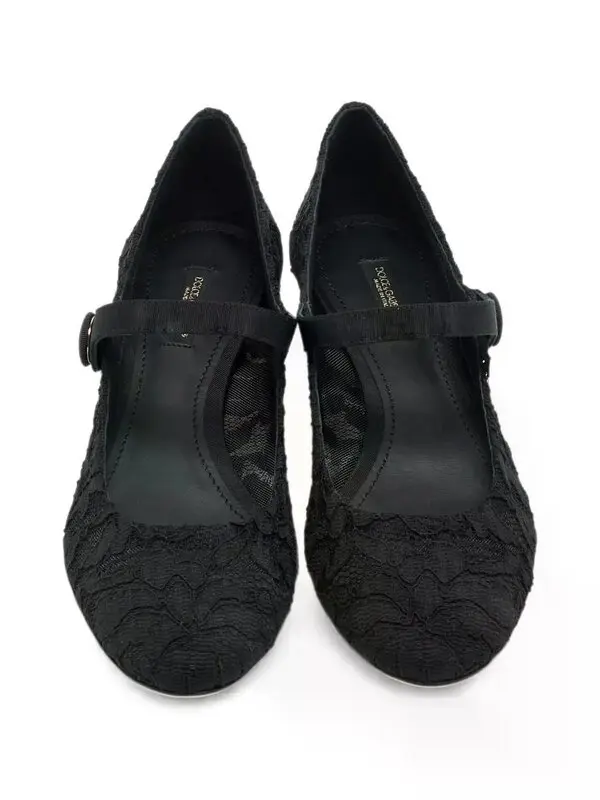 Dolce & Gabbana Lace Floral Mary Jane Pumps