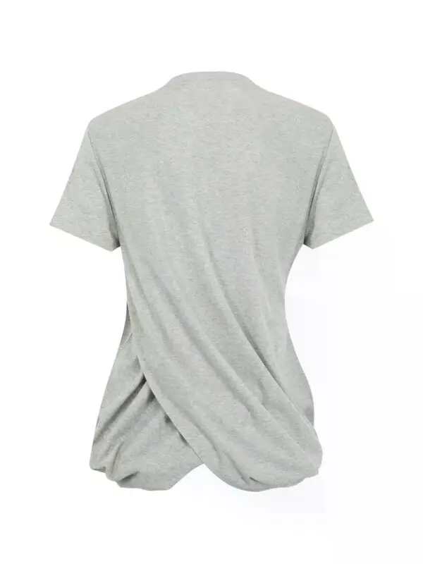 Loewe Anagram Embroidered Draped T-shirt - Grey
