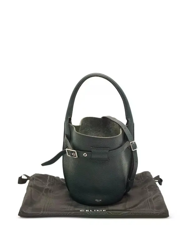 Celine Big Bag Belted Bucket Bag - Green